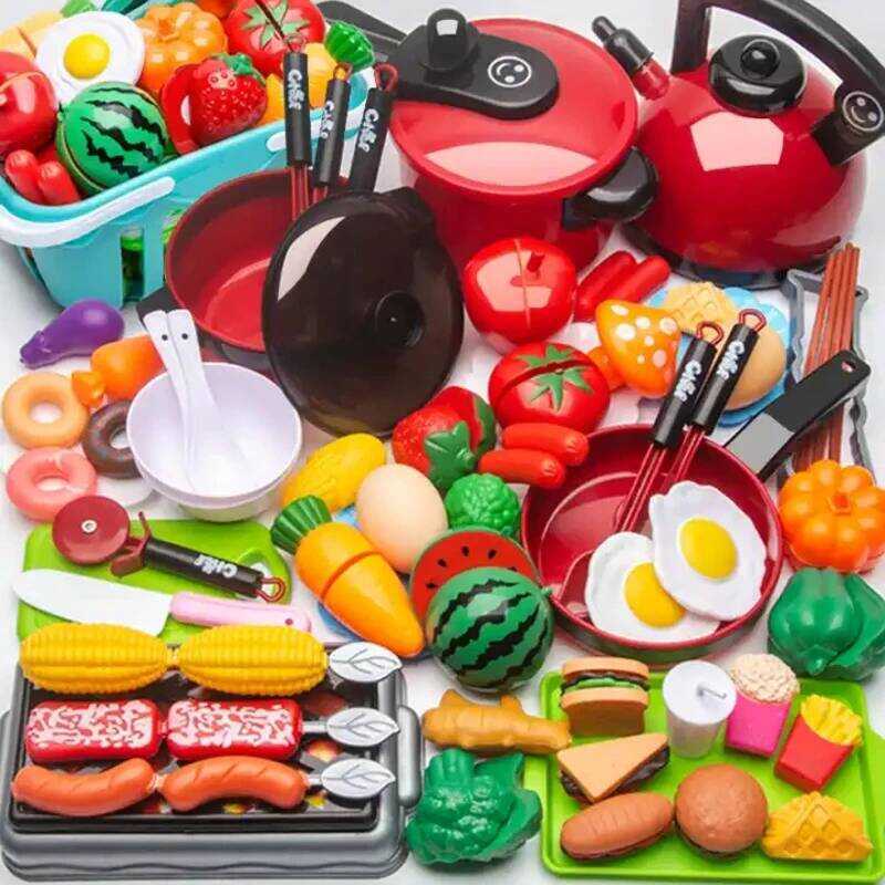 tting Food Toy For Kids Kitchen Pretend Fruit &Vegetables Accessories ...
