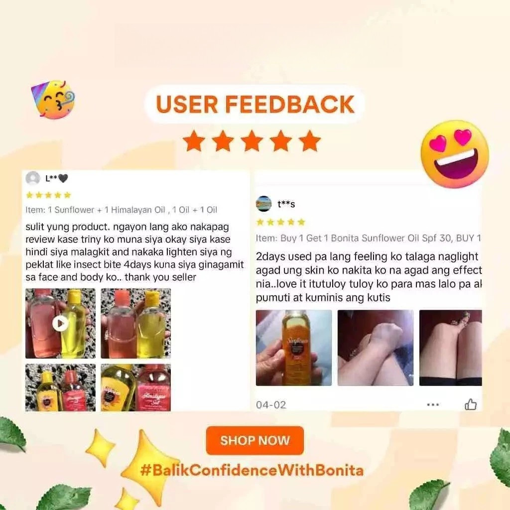 【BUY1 TAKE2】Himalayan Pink Salt +Sunflower Collagen Face & Body Oil ...