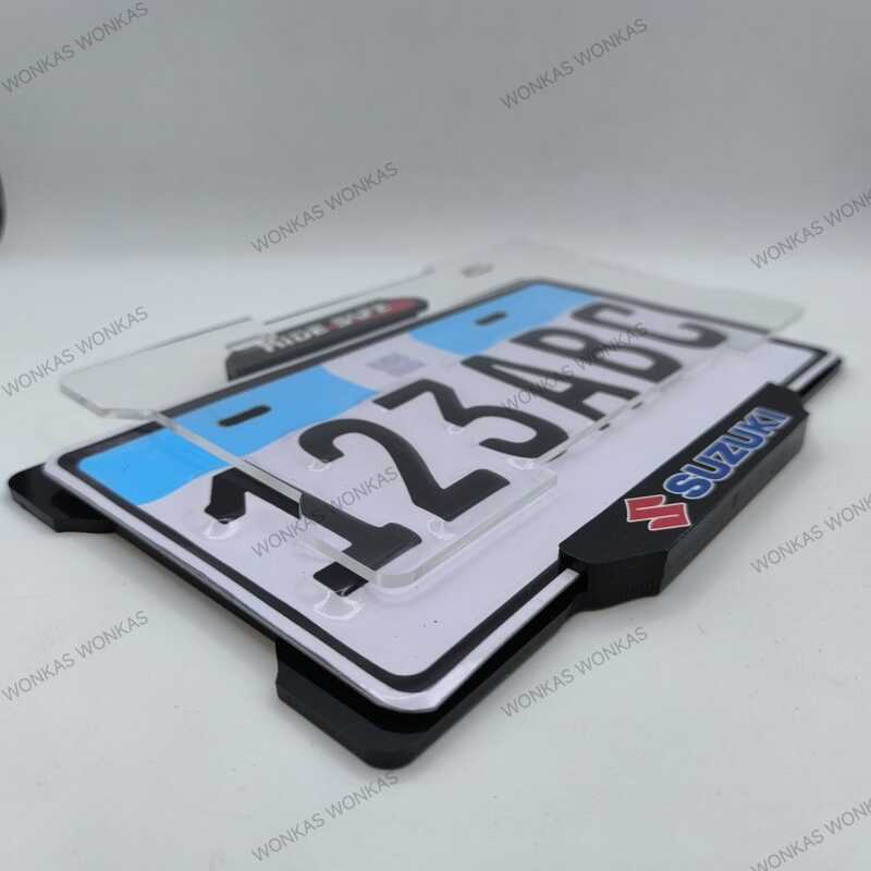 Acrylic Back Plate Number Protector For Motorcycle Ridesafe X Suzuki 2. ...
