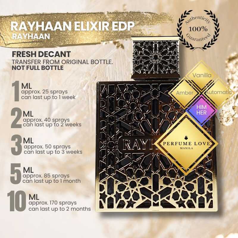 PERFUME DECANT Rayhaan Elixir Eau De Parfum Creed Aventus Dupe Ec1 ...