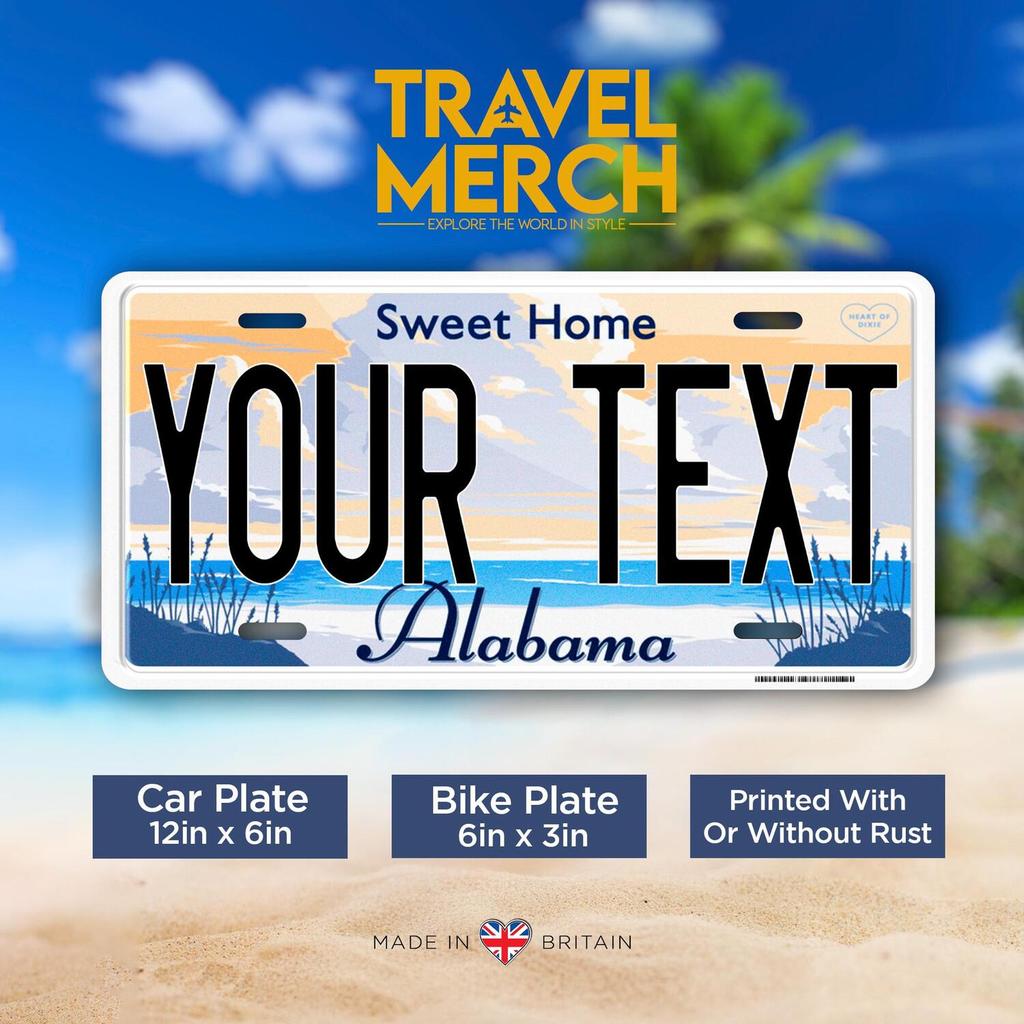 Alabama Home Sweet Home - USA Custom Metal License Plate, Americana, US ...