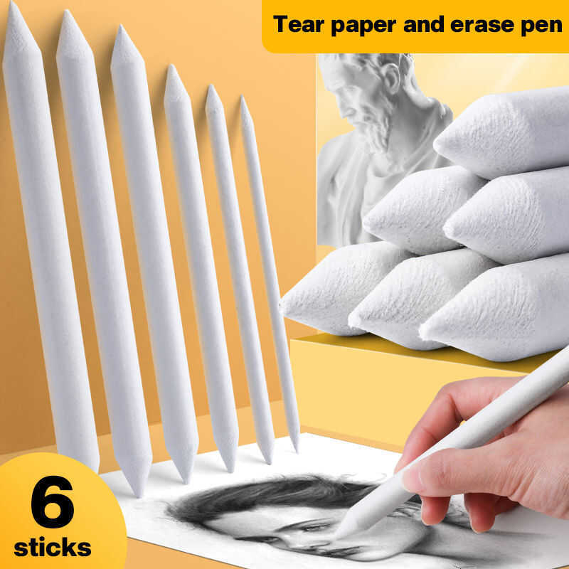 Profession Sketch Paper Eraser Pens 3 & 6 Sets Blending Stump Smearing ...