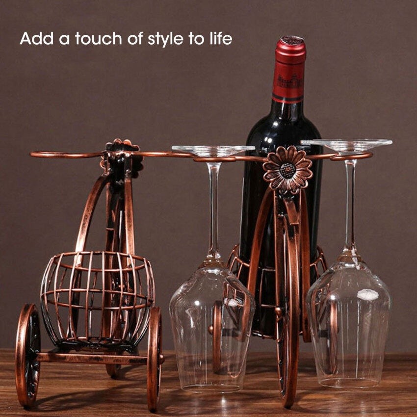 Creative Metal Wine Rack Hanging Wine Glass Holder Bar Stand Bracket ...