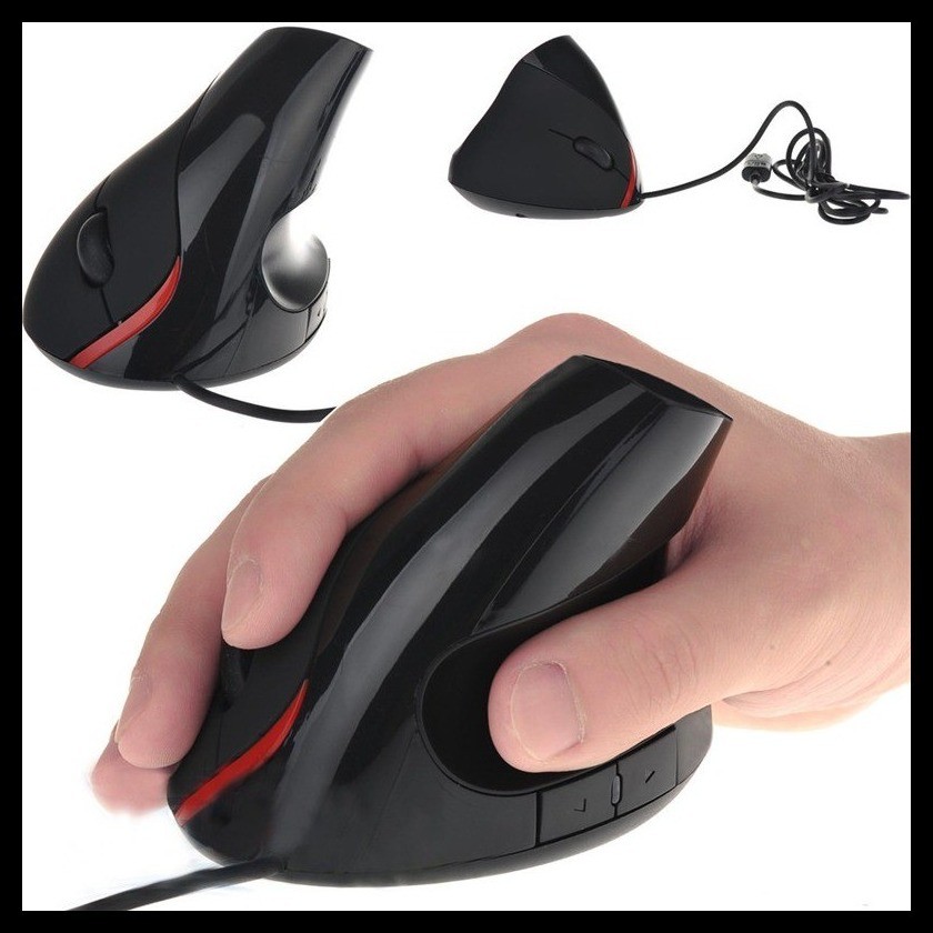 5D Ergonomic Design Wired USB 2.0 LED Optical Vertical Mouse | Shopee ...