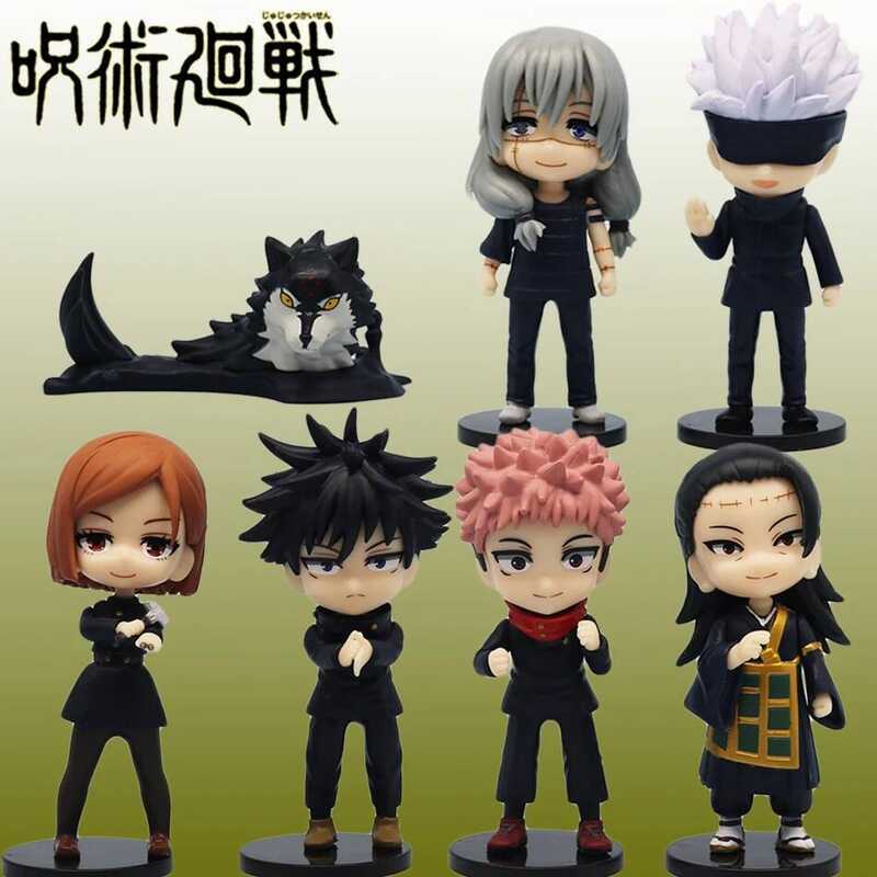7Pcs/Set Jujutsu Kaisen Satoru Gojo Mini Cute Gk PVC Statue Action Fig ...