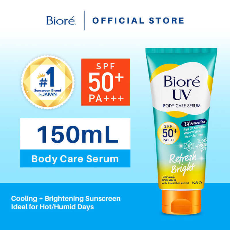 Biore UV Body Care Serum Refresh Bright SPF 50+ Pa+++ Cooling Sunscreen ...