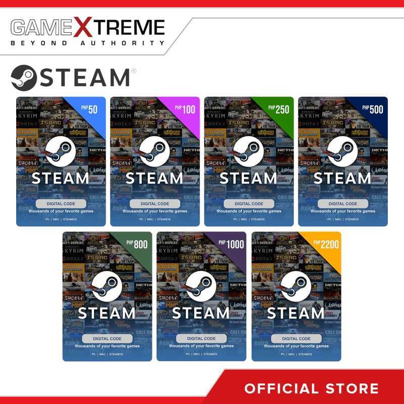 Steam Wallet ₱50 - ₱2200 [Digital Gift Card] | Shopee Philippines