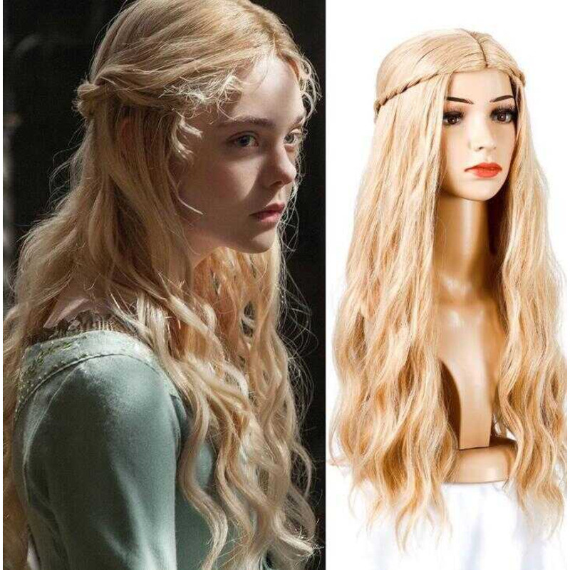Movie Maleficent Princess Aurora Sleeping Beauty Wig Cosplay Role Play ...