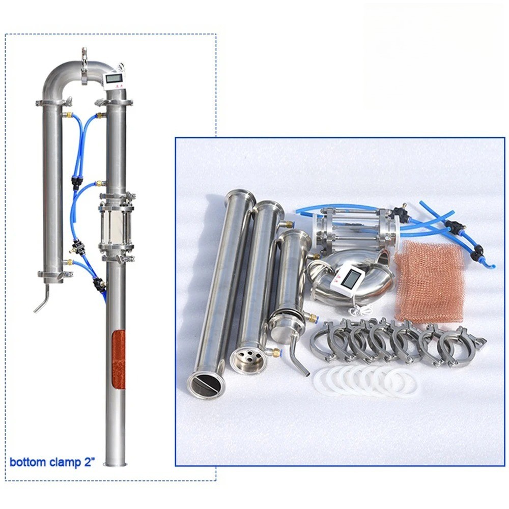 distillation tower Copper Mesh Tube Distillation Tower with Sight Glass ...