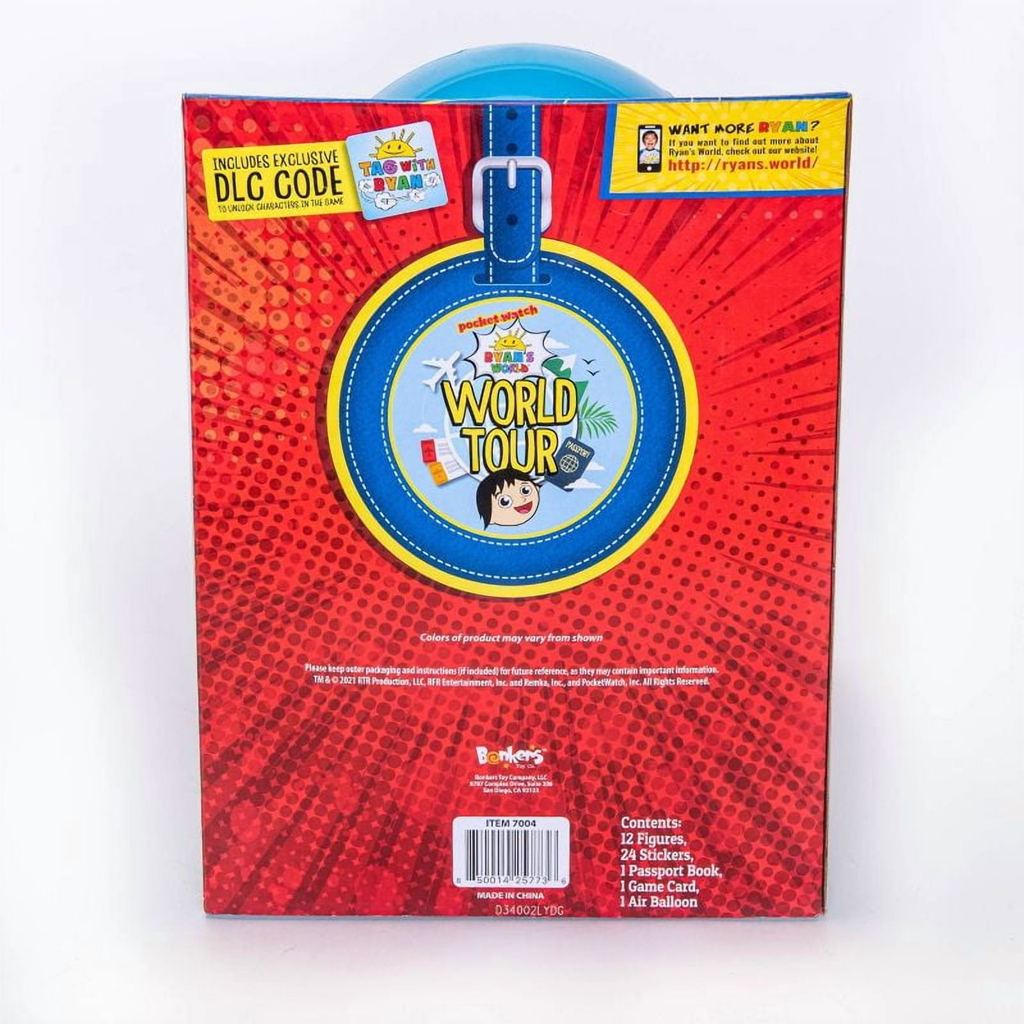 Pocket Watch Ryan's World World Tour Air Balloon Mystery 12-Pack Set of ...