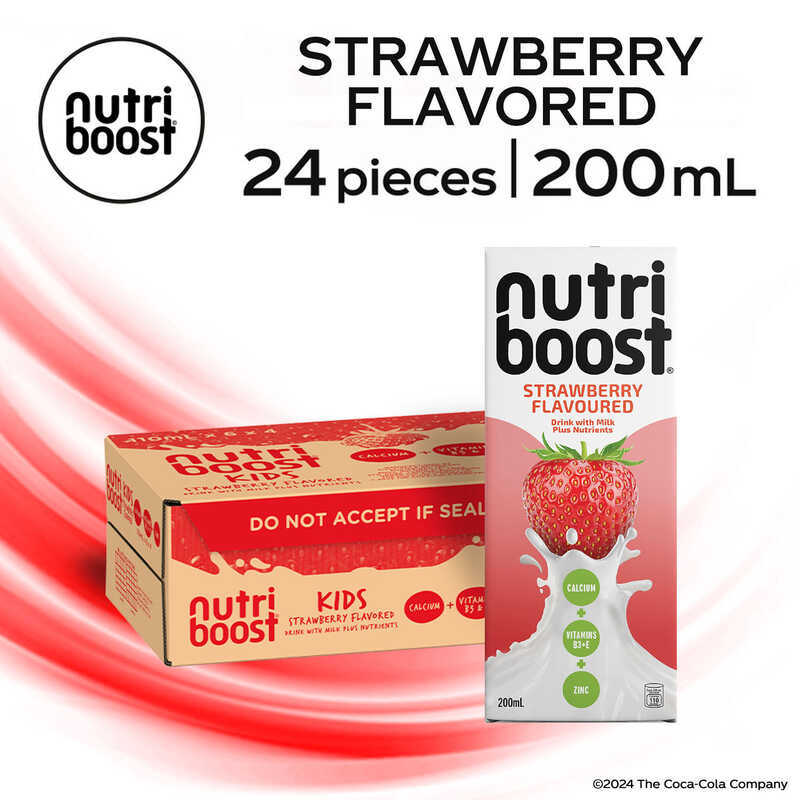 Nutriboost Strawberry Flavoured Drink With Milk 200Ml - Pack Of 24 FDA ...