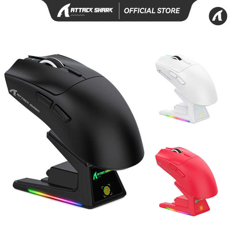 ATTACK SHARK X1 Tri-Mode Gaming Mouse With Touchpad RGB Charging Dock ...