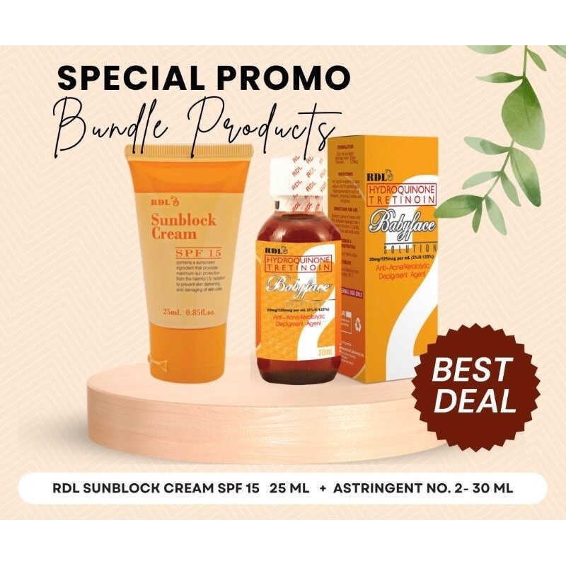 38 RDL Babyface Astringent Toner #2 30Ml And Sunblock Cream 25Ml (Set ...