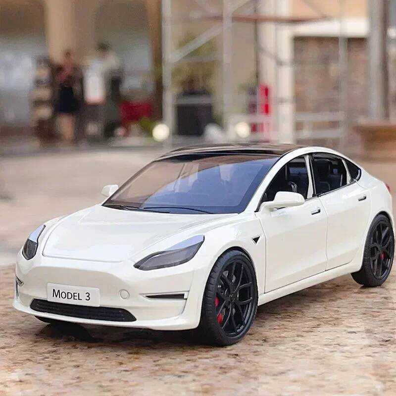 1:24 Tesla Model 3 Model Y Alloy Car Model Diecast Metal Toy Vehicles ...