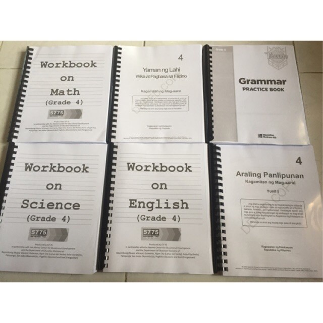 Workbook for Grade 4 Educational with ring bind and PVC cover | Shopee ...