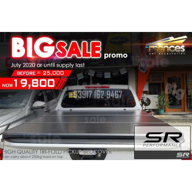 MITSUBISHI STRADA 2019-2023 TRI FOLD BEDCOVER / PICK UP COVER TRIFOLD ...