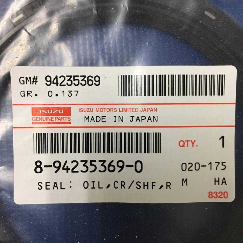 ORIGINAL ISUZU Crosswind/Sportivo/Hilander/Fuego CRANKSHAFT OIL SEAL ...