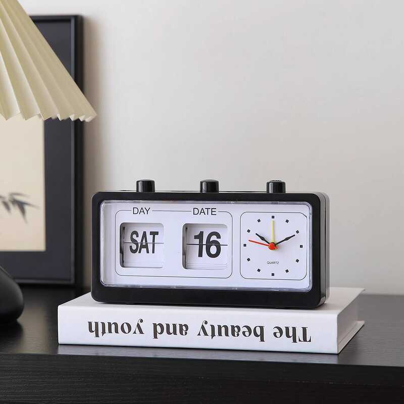 Digital Flip Calendar Clock Desktop Decoration ins Style Electronic ...