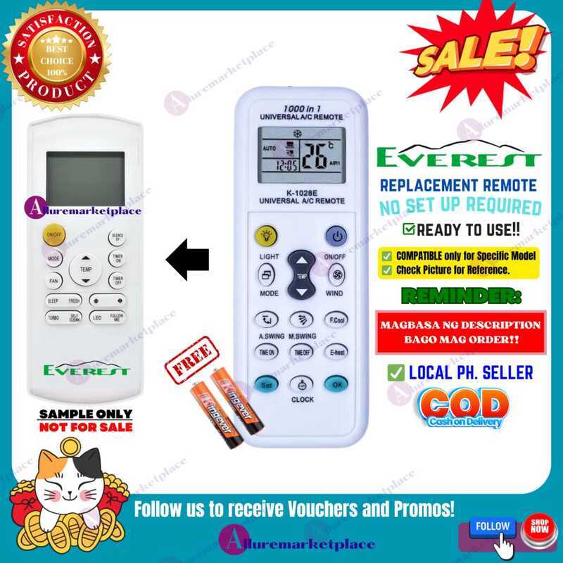 [**Mag Basa B4 Umorder**] EVEREST AIRCON Remote Universal For WINDOW ...