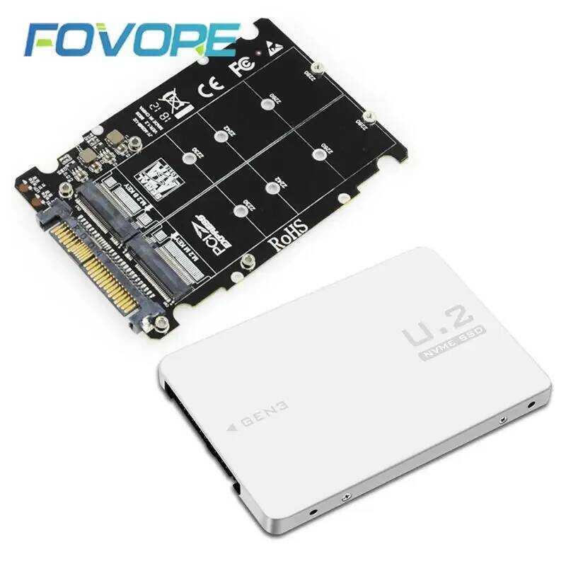 M.2 U2 2 in 1 NVMe SATA-Bus NGFF SSD to PCI-e U.2 SFF-8639 PCIe M2 ...
