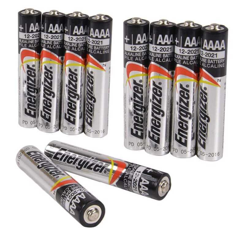 Energizer AAAA 10-Piece Alkaline Batteries Set 4A E96 Battery Stylus ...