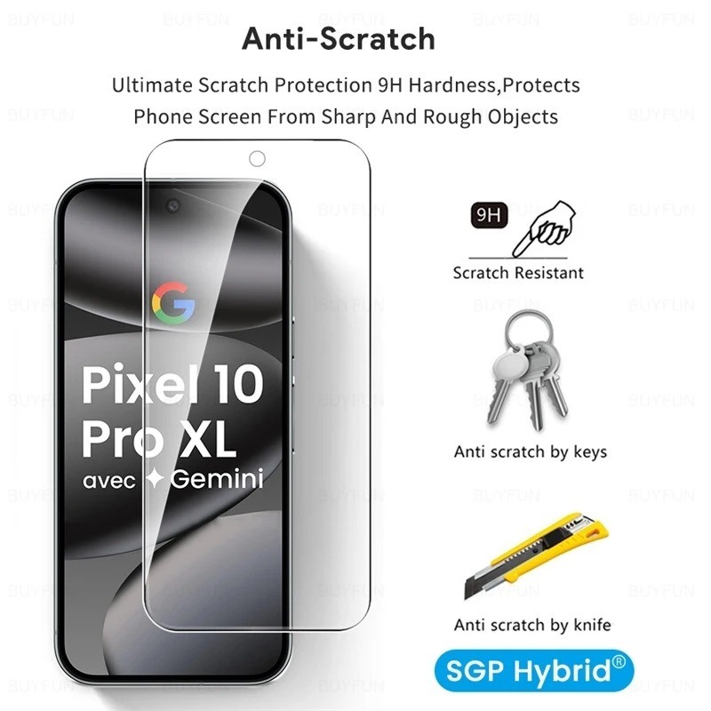 Tempered Glass Screen Protector for Google Pixel 10 9 Pro XL 9a 7a 8a ...