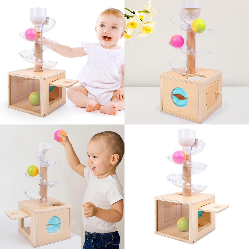Wooden Preschool Marble Run Game With Nonelectric Design For Learning ...