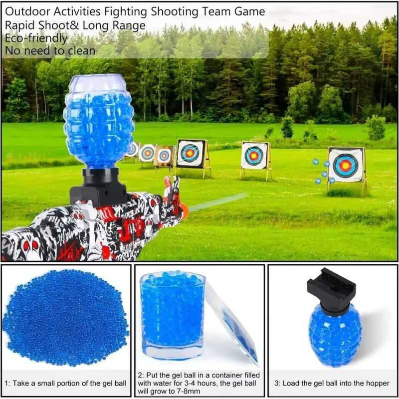 Electric Gel Splatter Ball Kids Water Bead Blaster Automatic Shooter ...