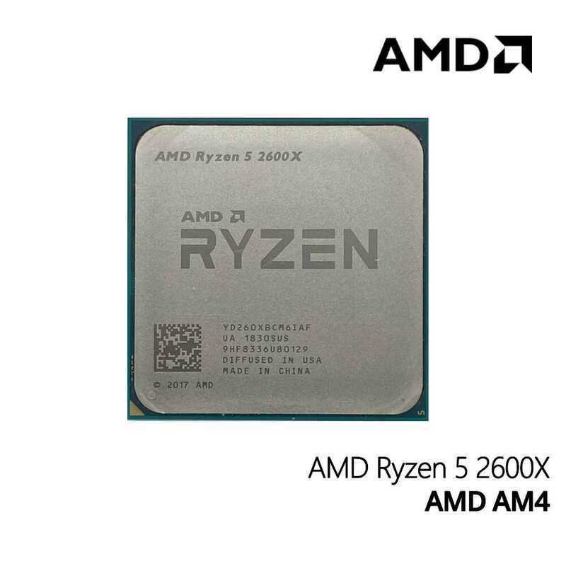 Ryzen AMD 5 2600X R5 2600X 3.6 GHz Six-Core Twee-Thread 95W CPU ...