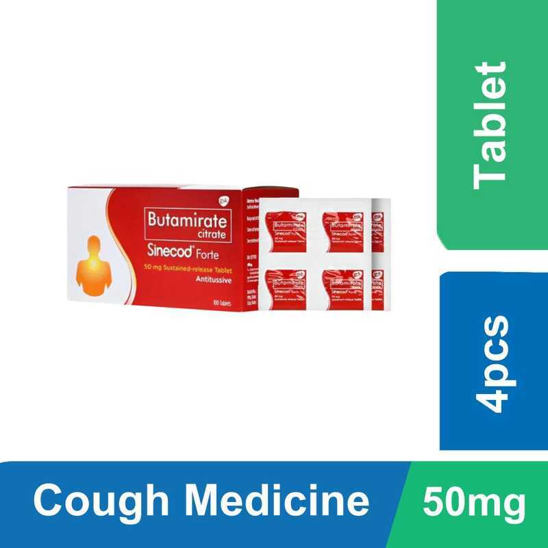 508 Sinecod Forte Tablet 50Mg L 4 Pieces 7Fd | Shopee Philippines