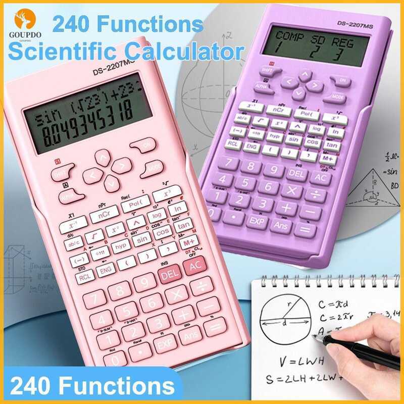 GOUPDO 2-Line 12-Digit Engineering Scientific Calculator Standard 240 ...