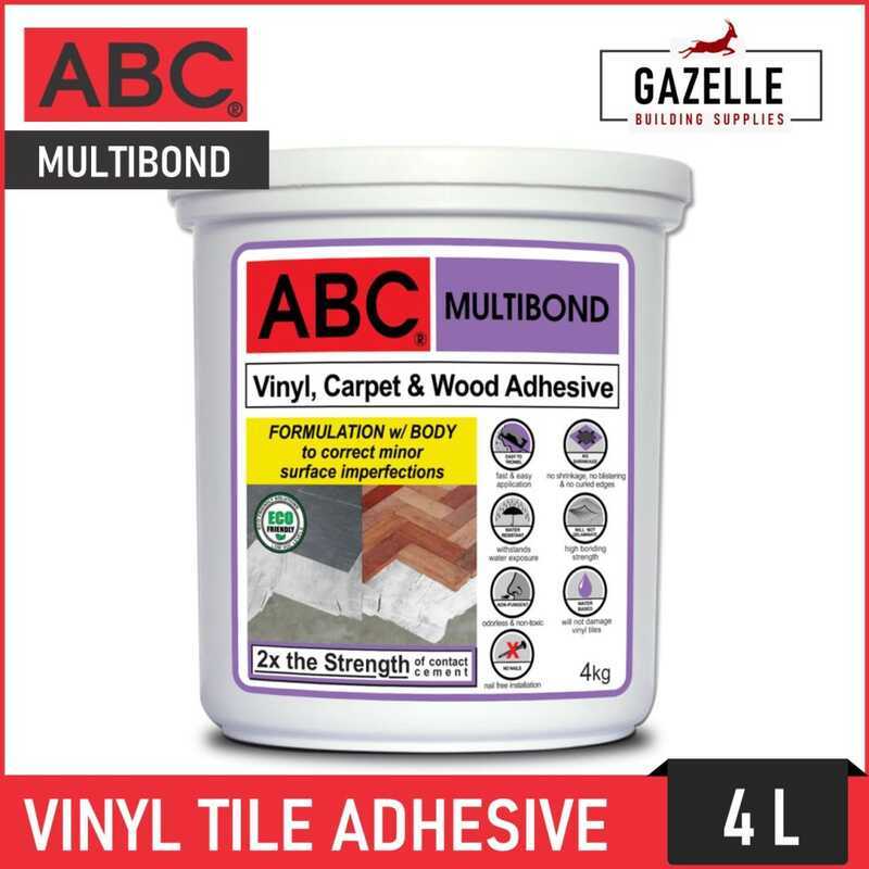 ABC Multibond Vinyl Tile Adhesive For Vinyl, Carpet, Wood - 4L 7C0 ...