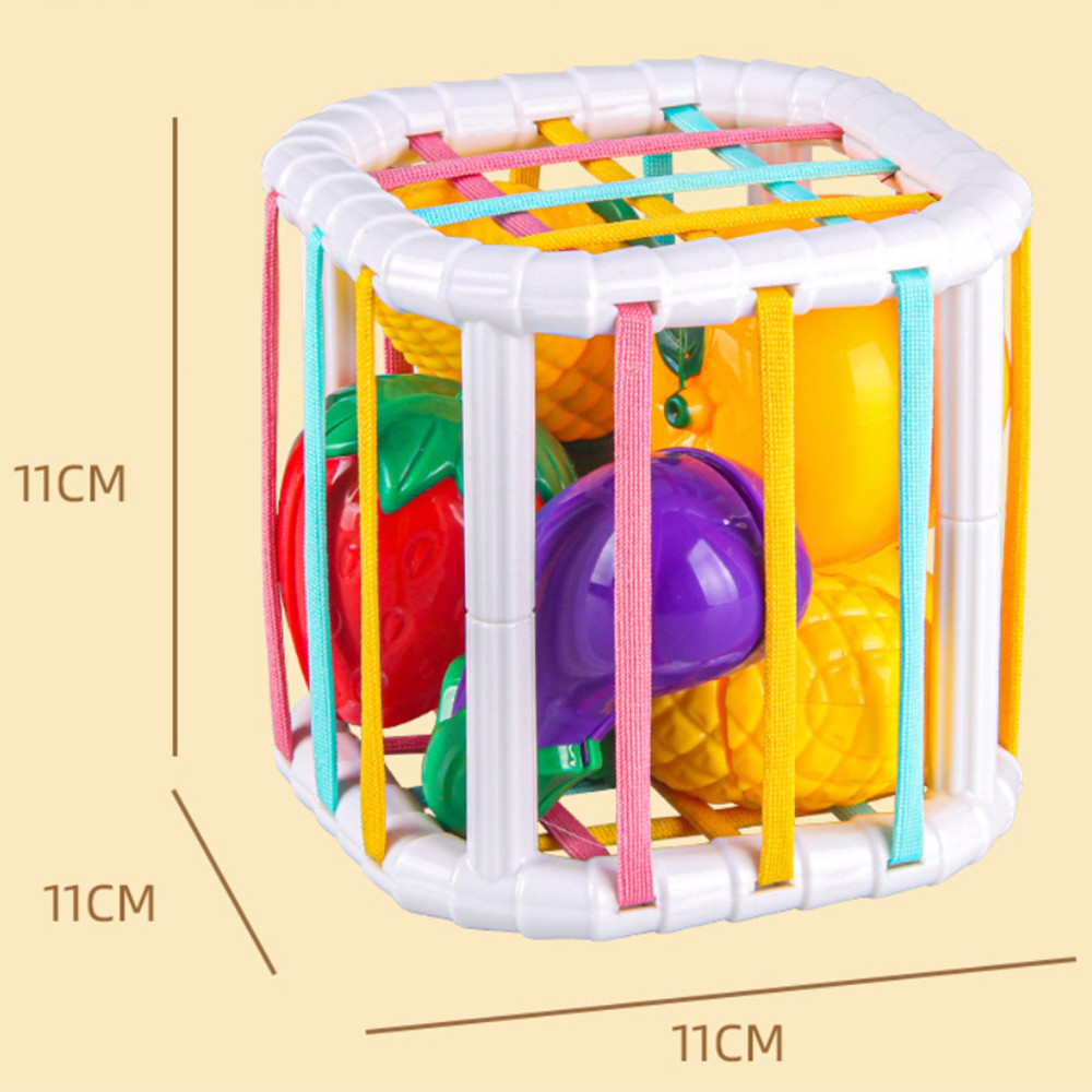 Sensory Rainbow Rope Cube Sorting Educational Blocks Shape Sorter Balls ...
