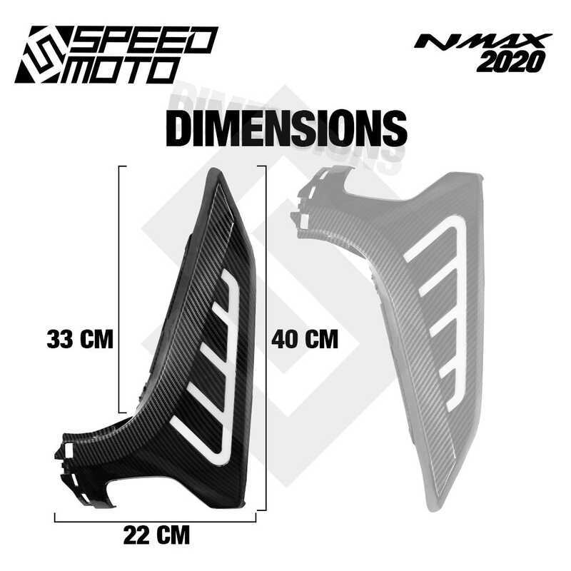 NMAX 2020 FRONT SIDE PANEL COVER LEG SHIELD CARBON WITH LED SIGNAL ...