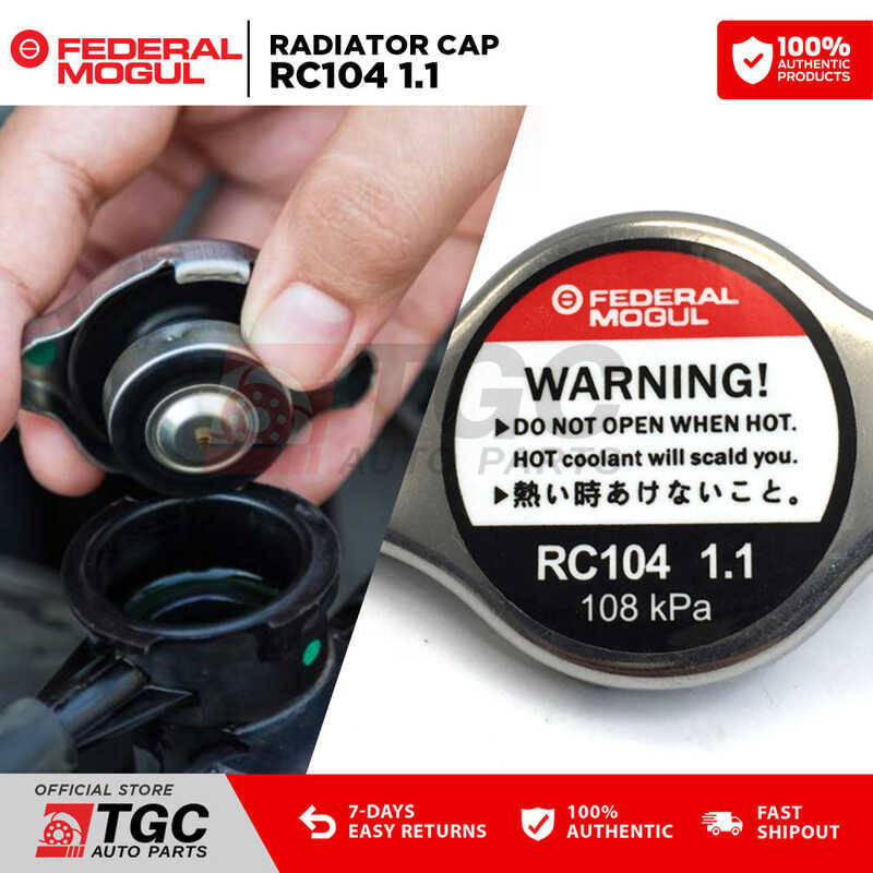 Federal Mogul Original Radiator Cap Rc104 1.1 / 16Psi 1.1Kg/Cm2 Toyota ...