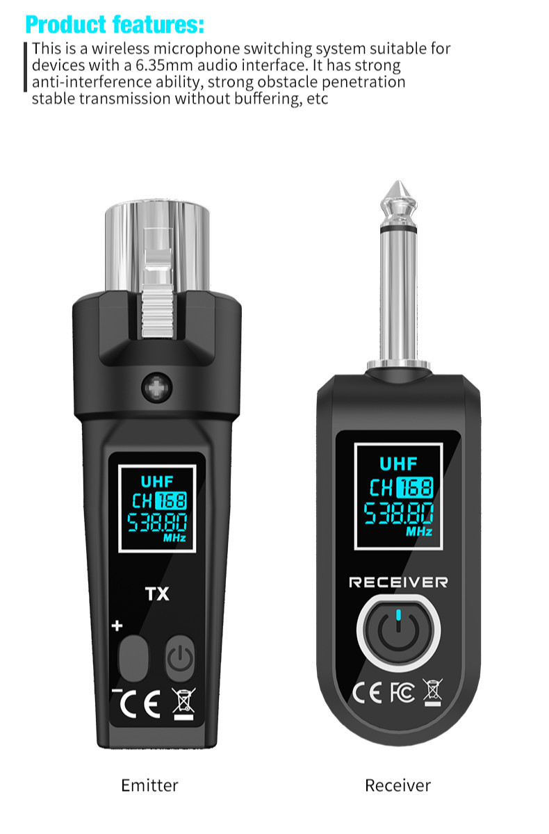 Christmas Gift Wireless TRS Transmitter and Receiver 6.35mm ...