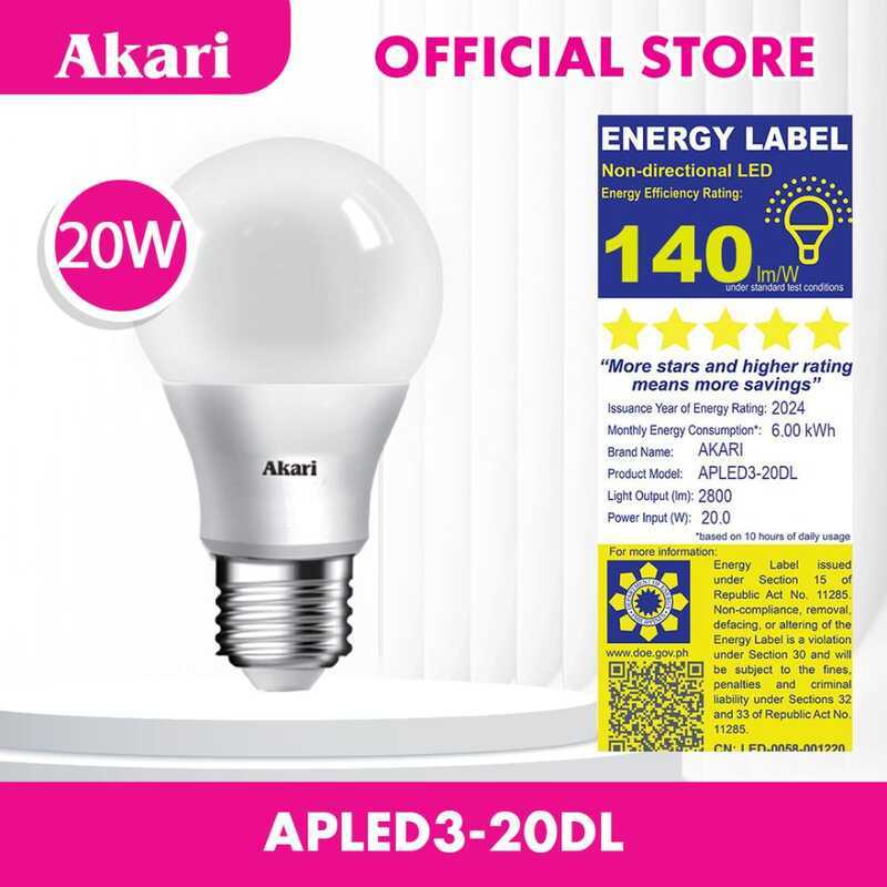 Akari 20 Watts LED Bulb - Daylight (Apled3-20Dl) 773 | Shopee Philippines