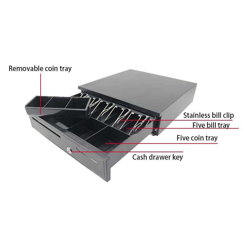 Cashier Box Drawer Cash Box Bills 5 Grids 5 Gears Money Secret Security ...