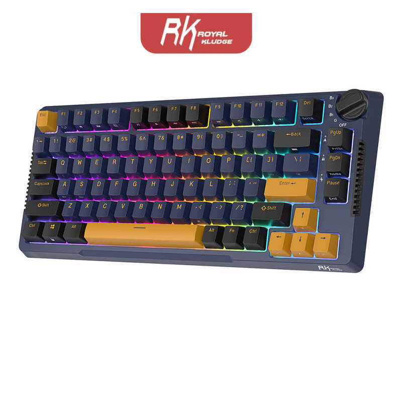 RK ROYAL KLUDGE H81 Mechanical Gasket Mount Hot Swappable RGB Gaming ...