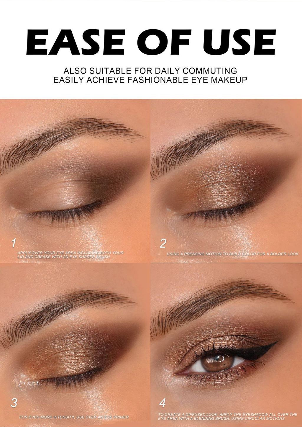 Nine Hue Matte Pearl Subtle Shimmer Earth Tone Eyeshadow Palette in Box ...