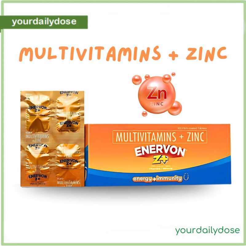 Enervon-Z+ Multivitamins WITH ZINC 10 Tablets 834 | Shopee Philippines