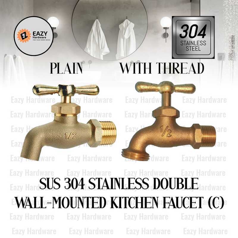 Heavy Duty 1/2 Inch Brass Faucet With Hose Bibb (Plain And With Thread ...