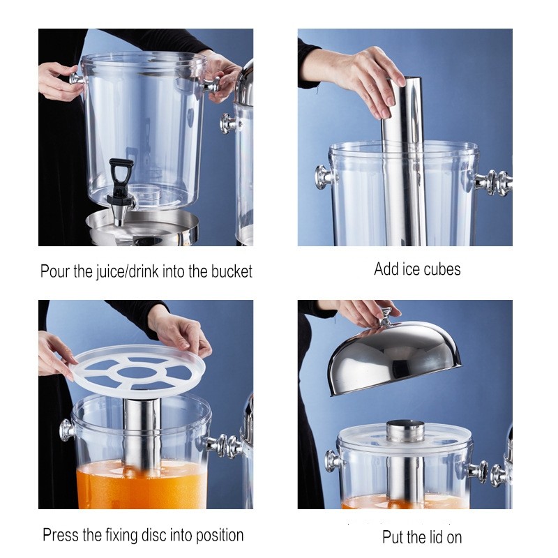 8L juice bucket Soy milk bucket/orange juice bucket/Cola bucket/ice ...