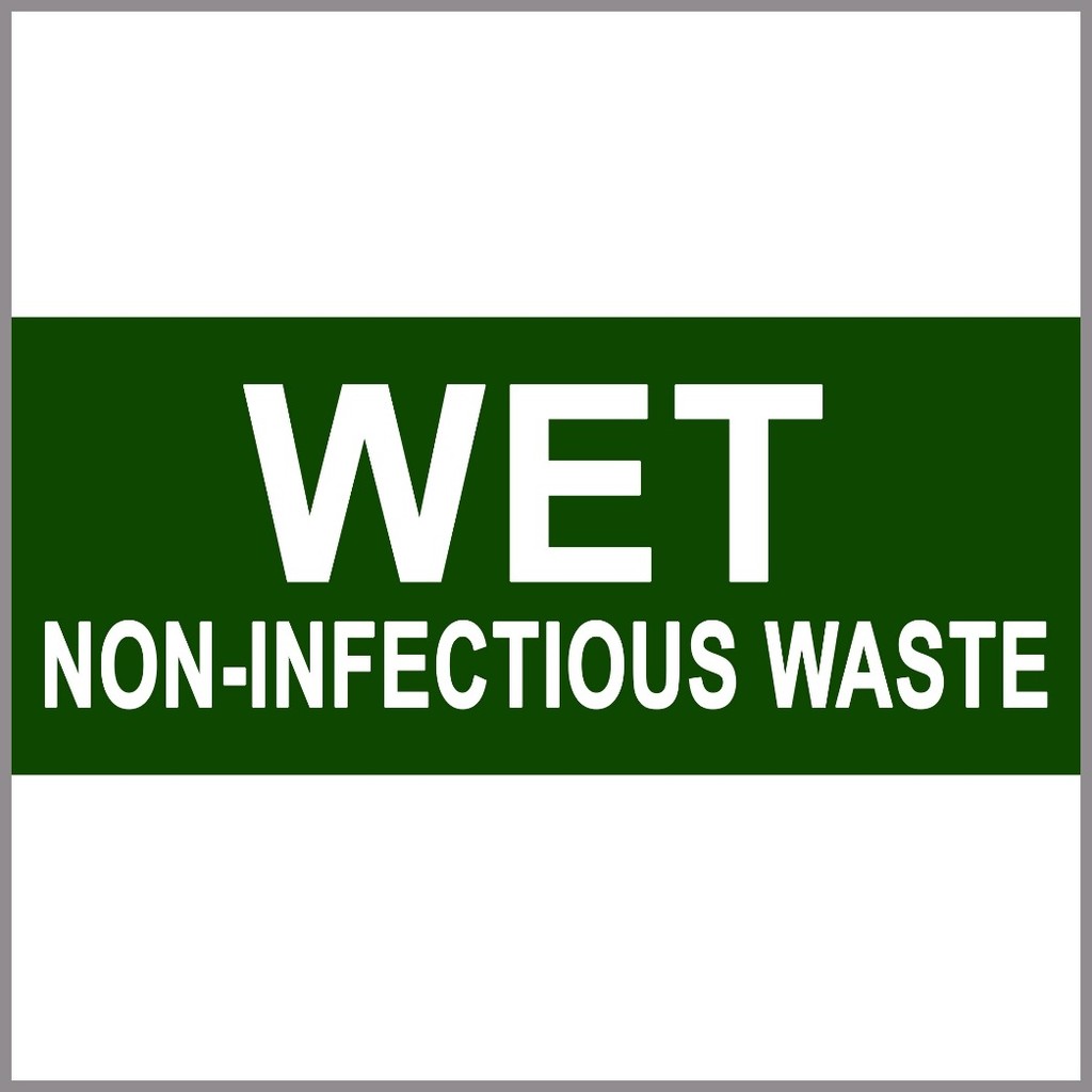 ∬ SIGN INFECTIOUS AND NON INFECTIOUS WASTE BIN LABEL SIGNAGE PVC TYPE ...
