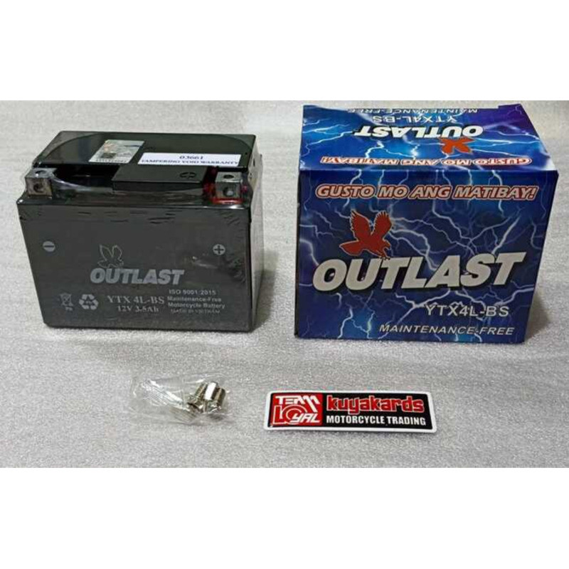 OUTLAST BATTERY MAINTENANCE FREE Ytx4l-Bs | Shopee Philippines