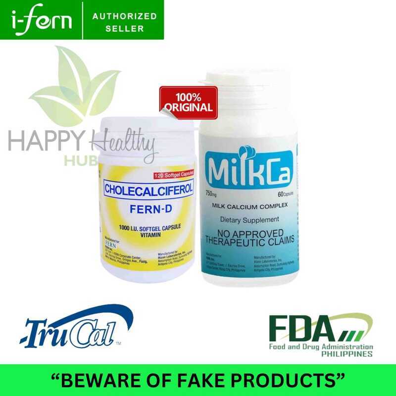 Happy Healthy Hub Original Ifern Fern D 120 & Milkca Calcium Supplement ...