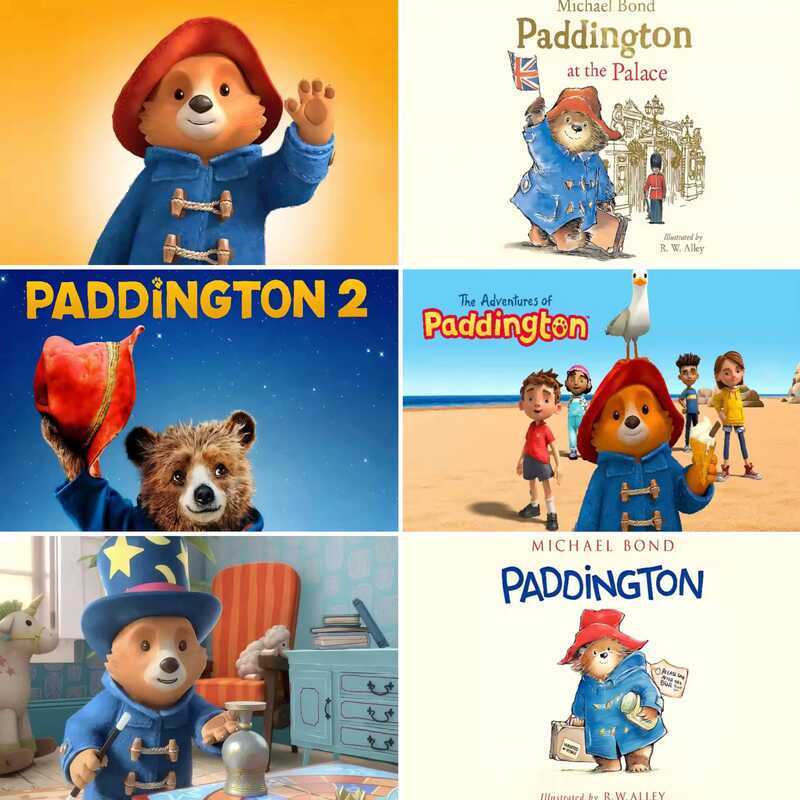 Cute Paddington Decoration Backdrop Little Bear Kid Birthday Cake Table ...