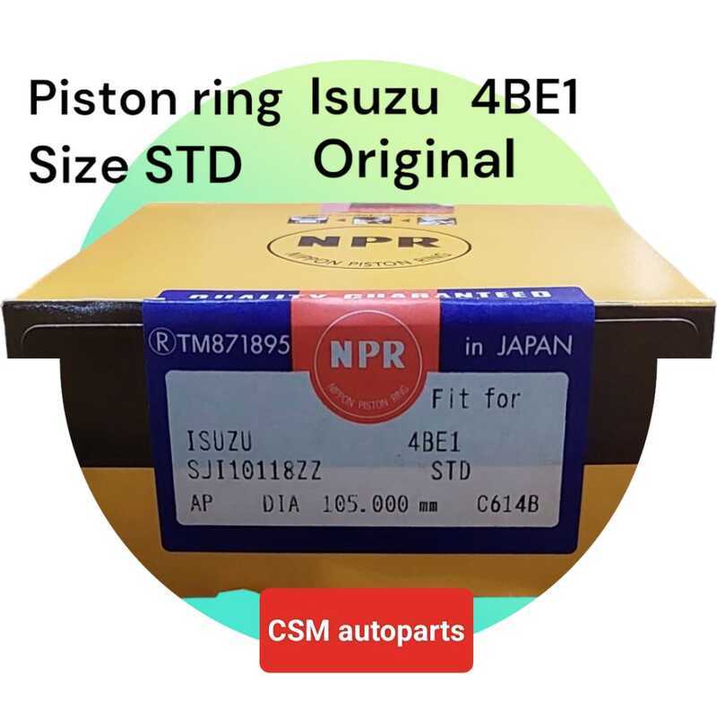 SJI-10118 ZZ PISTON RING ISUZU 4BE1 SIZE STD ORIGINAL NPR JAPAN b0d ...