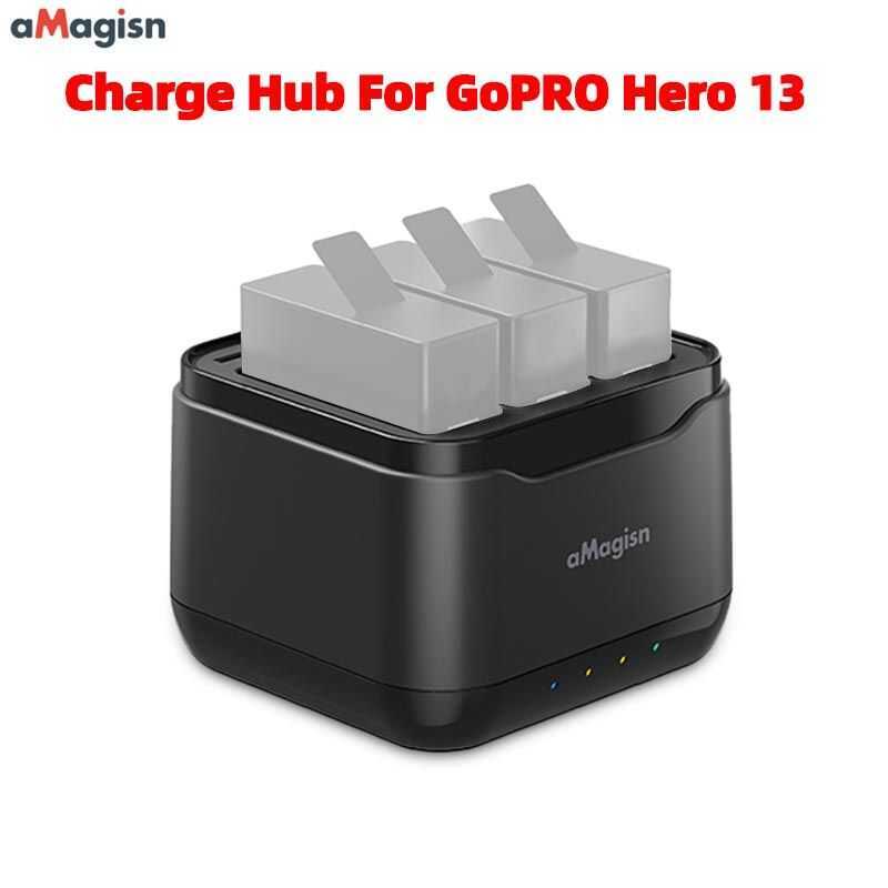 Amagisn Charge Hub For GOPRO Hero 13 Black Battery Charger Power Gopro ...