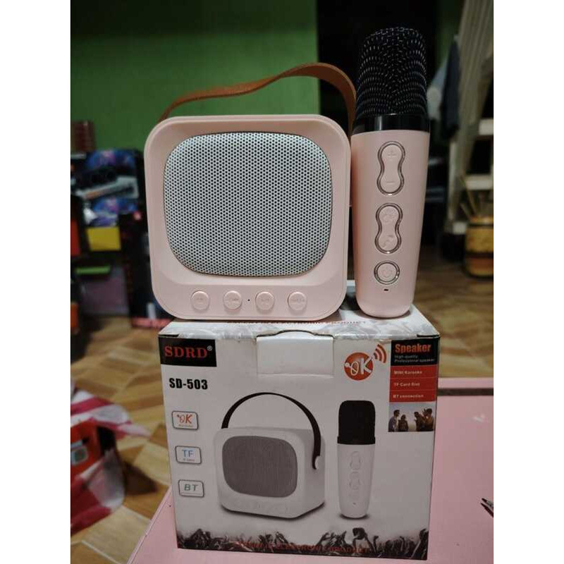 Bluetooth SDRD Speaker Portable Mini Karaoke Free Wireless Microphone ...